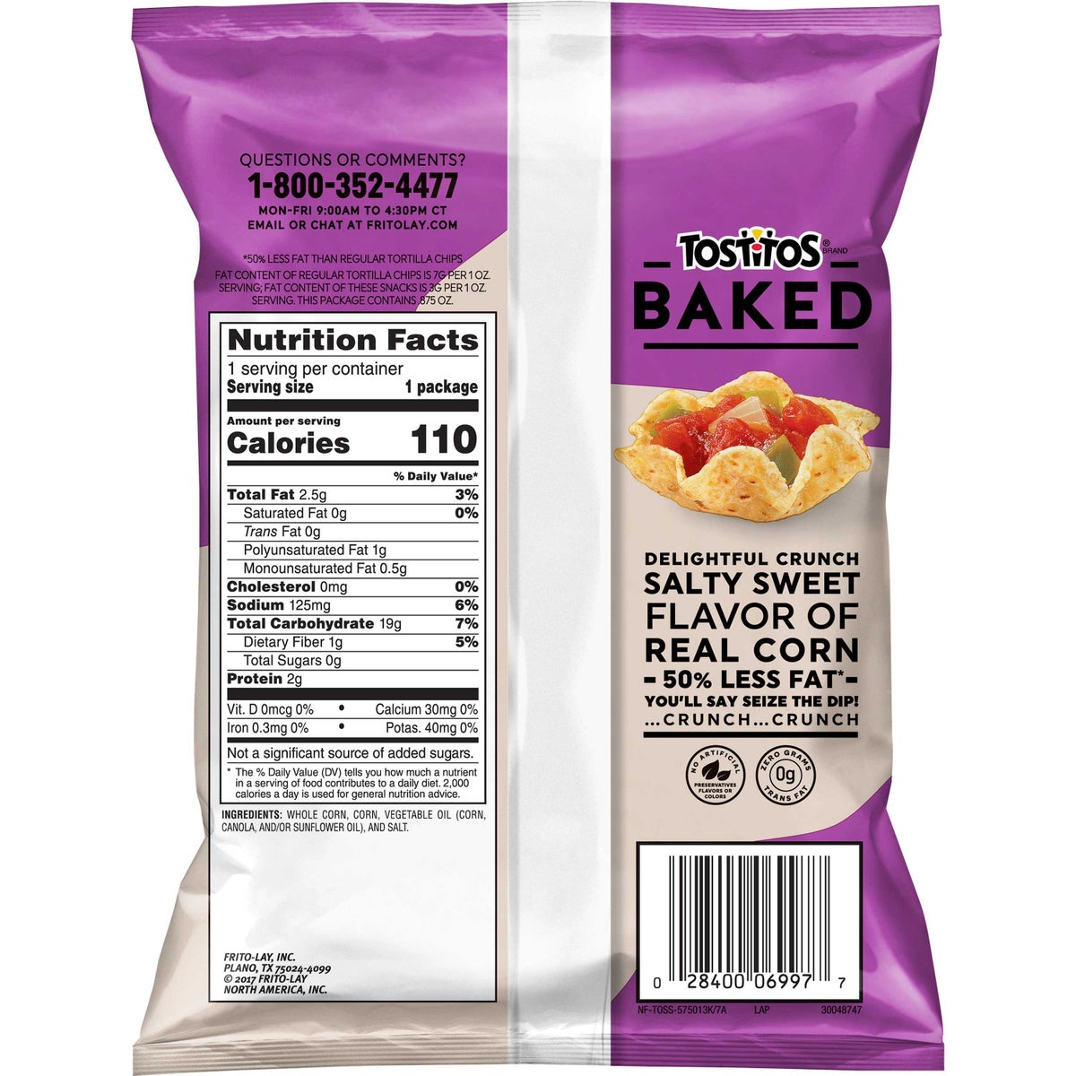 Tostitos Oven Baked Scoops Tortilla Chips, 0.875 Ounce -- 72 per case ...