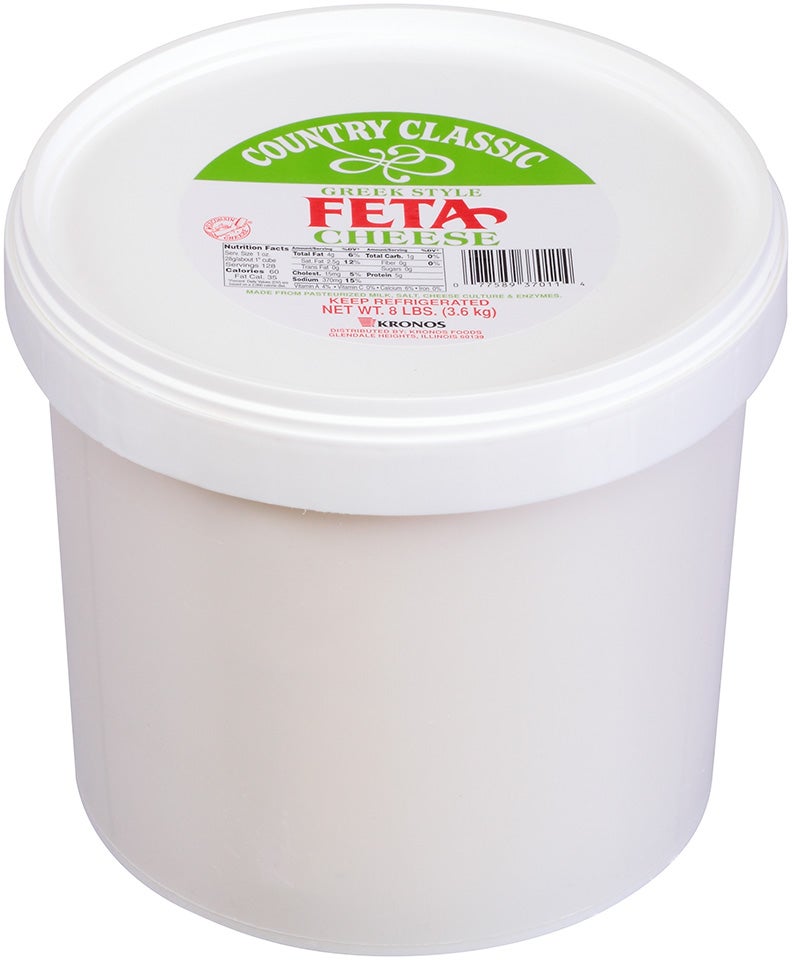 Krono Country Classic Feta Cheese, 8 Pound -- 2 pails. – Food Service ...