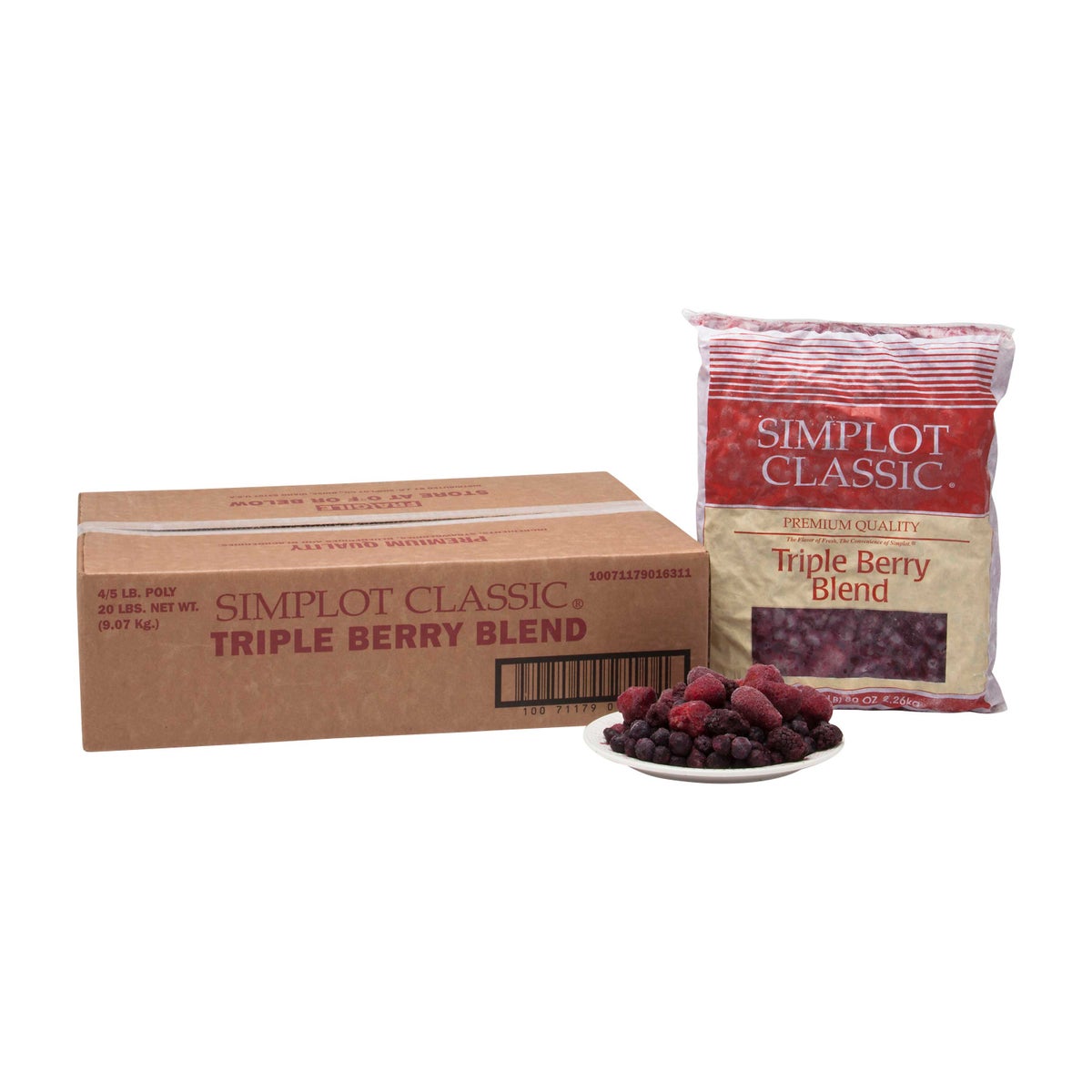 Simplot Classic Triple Berry Blend - Mixed Fruit, 5 Pound -- 4 per cas ...