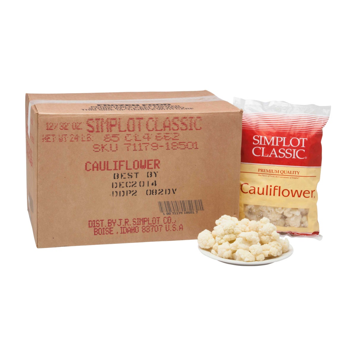Simplot Cauliflower Florets - 32 oz. package, 12 packages per case ...