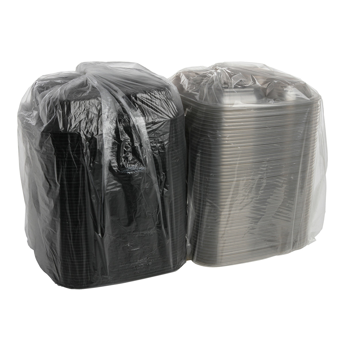 Container Plastic Combo Pack W/ Microwavable Black Base & Clear Microw ...