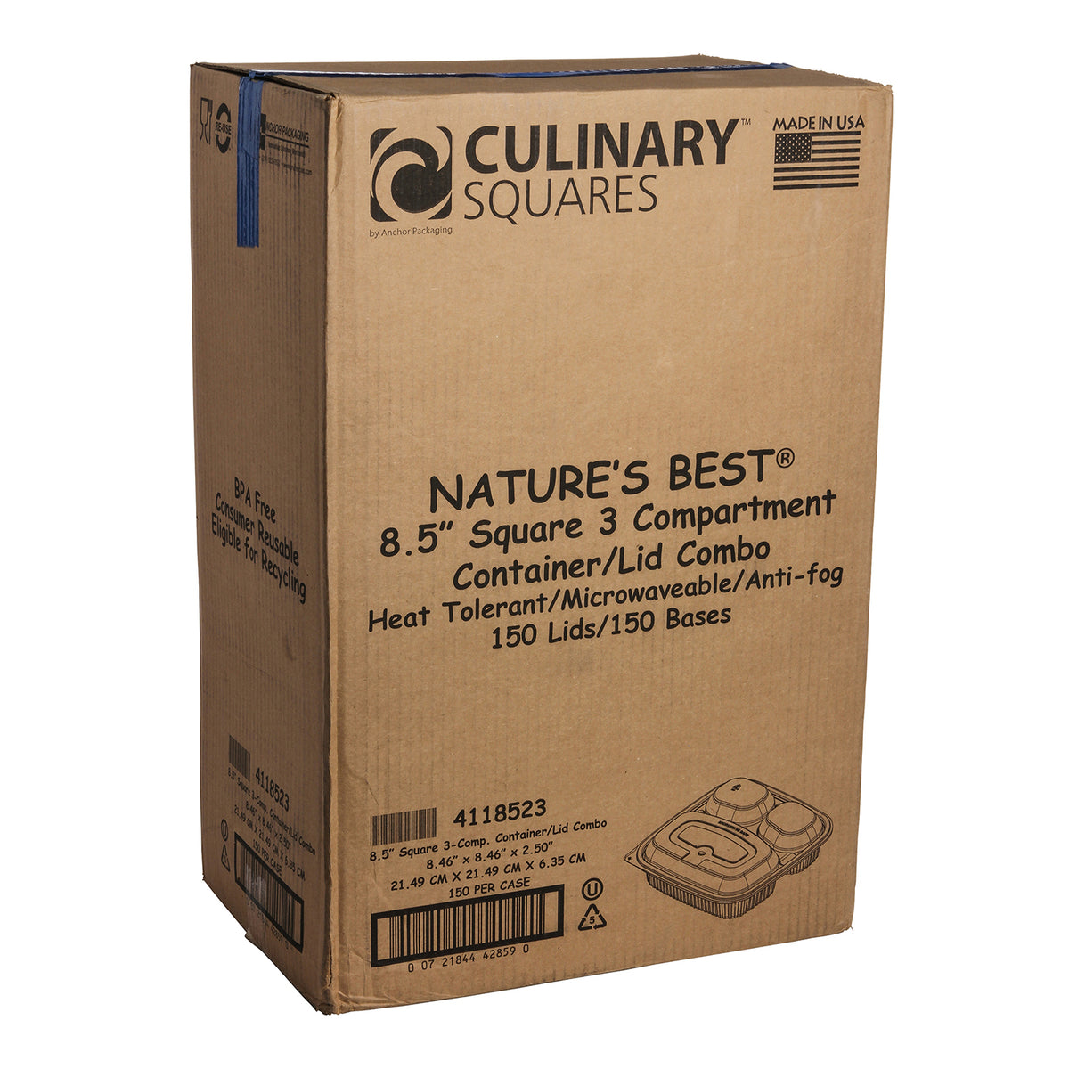 Container Plastic Combo Pack W/ Microwavable Black Base & Clear Microw ...