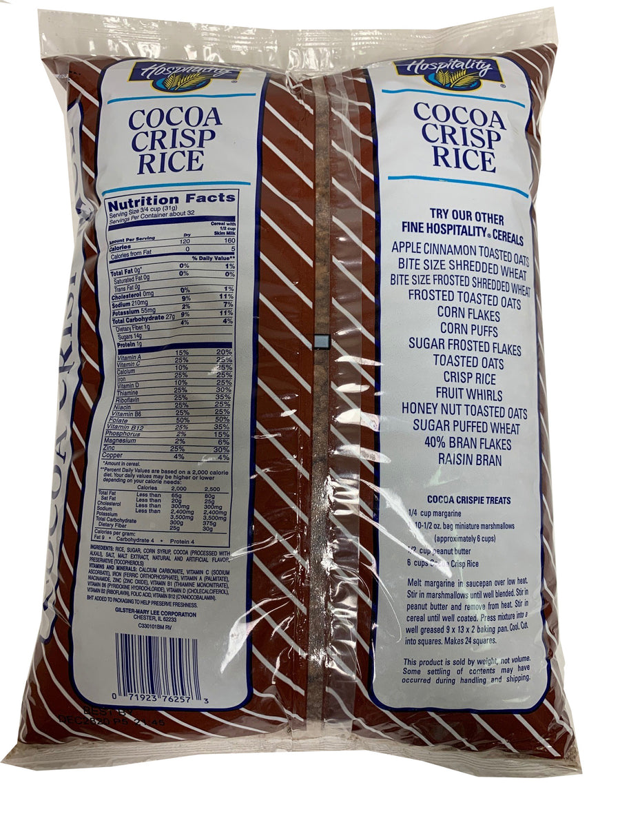 Hospitality CEREAL COCOA CRISP RICE BULK – Food Service Rewards