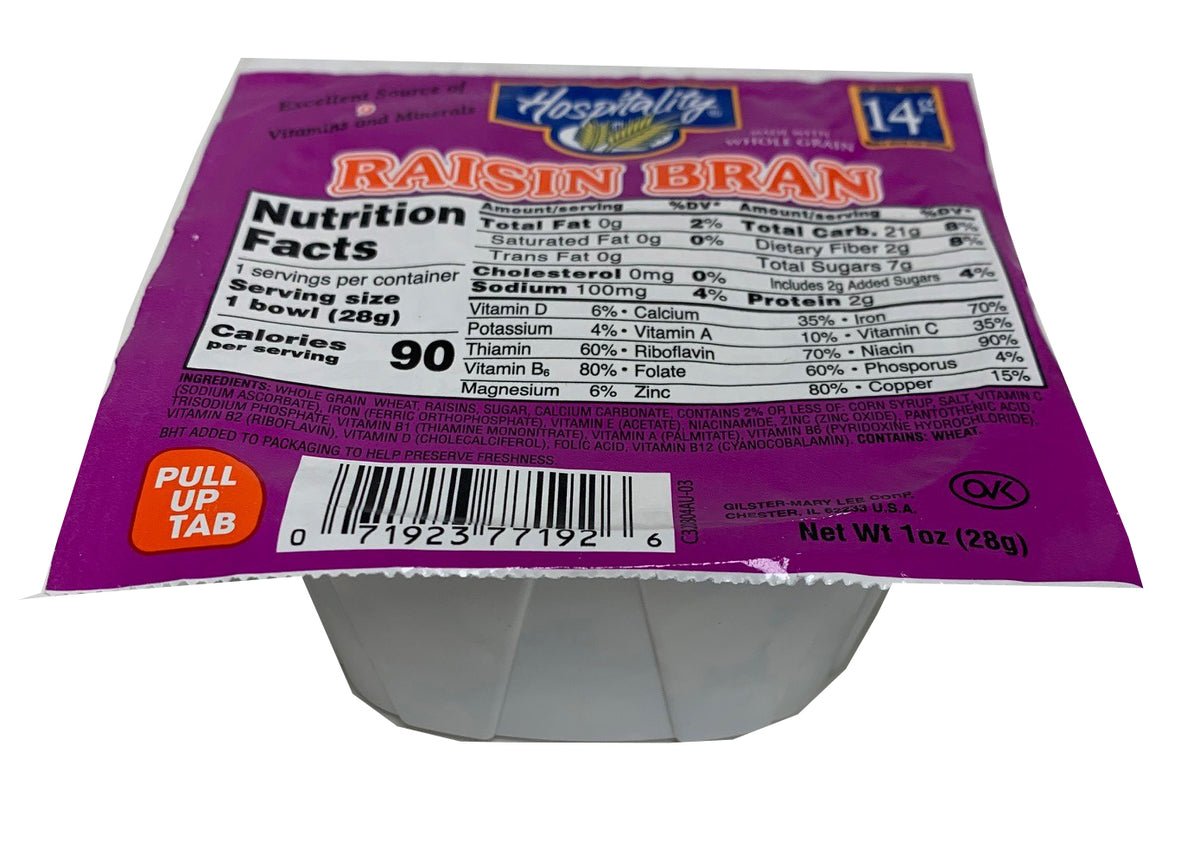 Raisin Bran Nutrition Facts Label