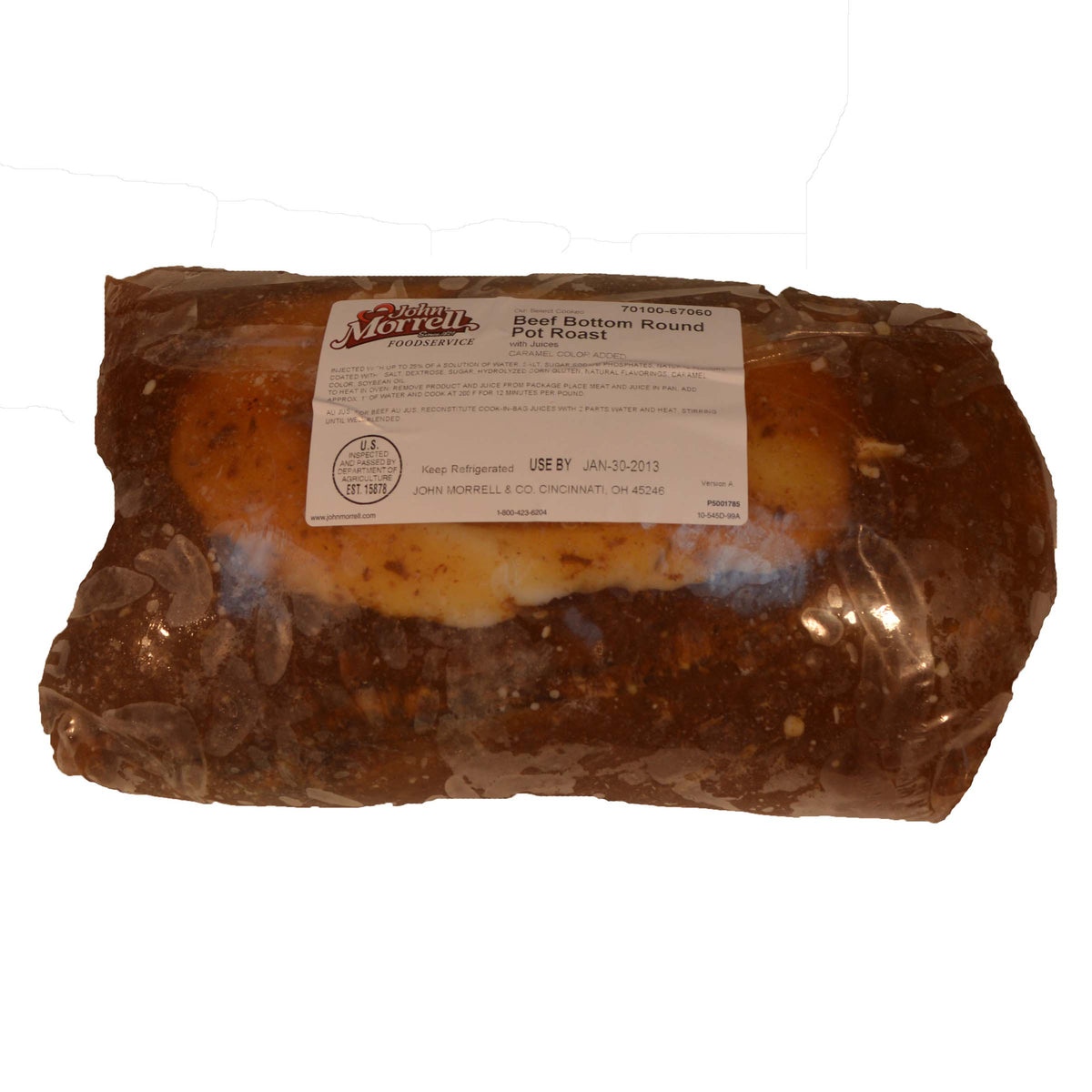 John Morrell (JM) BEEF BOTTOM ROUND POT ROAST WELL SELECT 25% – Food ...