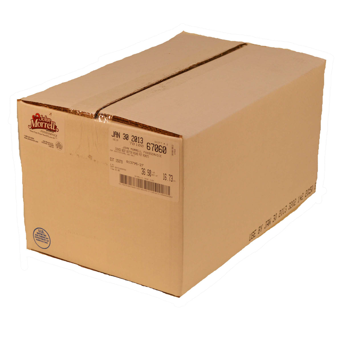 John Morrell (JM) BEEF BOTTOM ROUND POT ROAST WELL SELECT 25% – Food ...